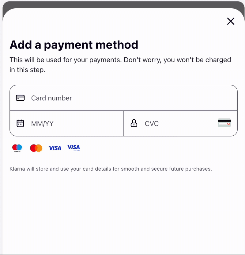 Sample payment data